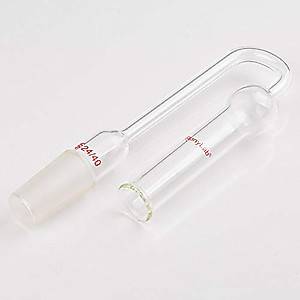 stonylab Glass U-Shaped Drying Tube, Borosilicate Glass 360 Degrees Bent Drying Tube with Inner 24/40 Standard Taper Joint for Organic Synthesis Chemistry Laboratory Lab Supply