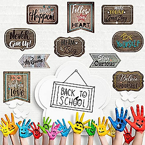 Home Sweet Classroom Decoration Motivational Banner Poster Inspirational Cards Motivation Porch Sign Positive Sayings Accents for Student Teacher Educational Bulletin Board Office Home School Nursery