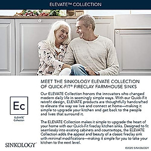 Sinkology SK452-26FC-3-AMZ Anna QuickFit Drop-in Farmhouse 25.85 in. 3-Hole Single Bowl Crisp White with Care IQ Kit Fireclay Kitchen Sink