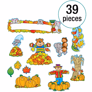 Carson Dellosa – Fall Classic Mini Bulletin Board Set, Fall Classroom Décor, 39 Pieces