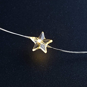 Abba Patio Battery Powered String Lights, 9.5ft 30 LED Star Decorative Lights Garden Home Party Wedding Festival Landscape, Warm White