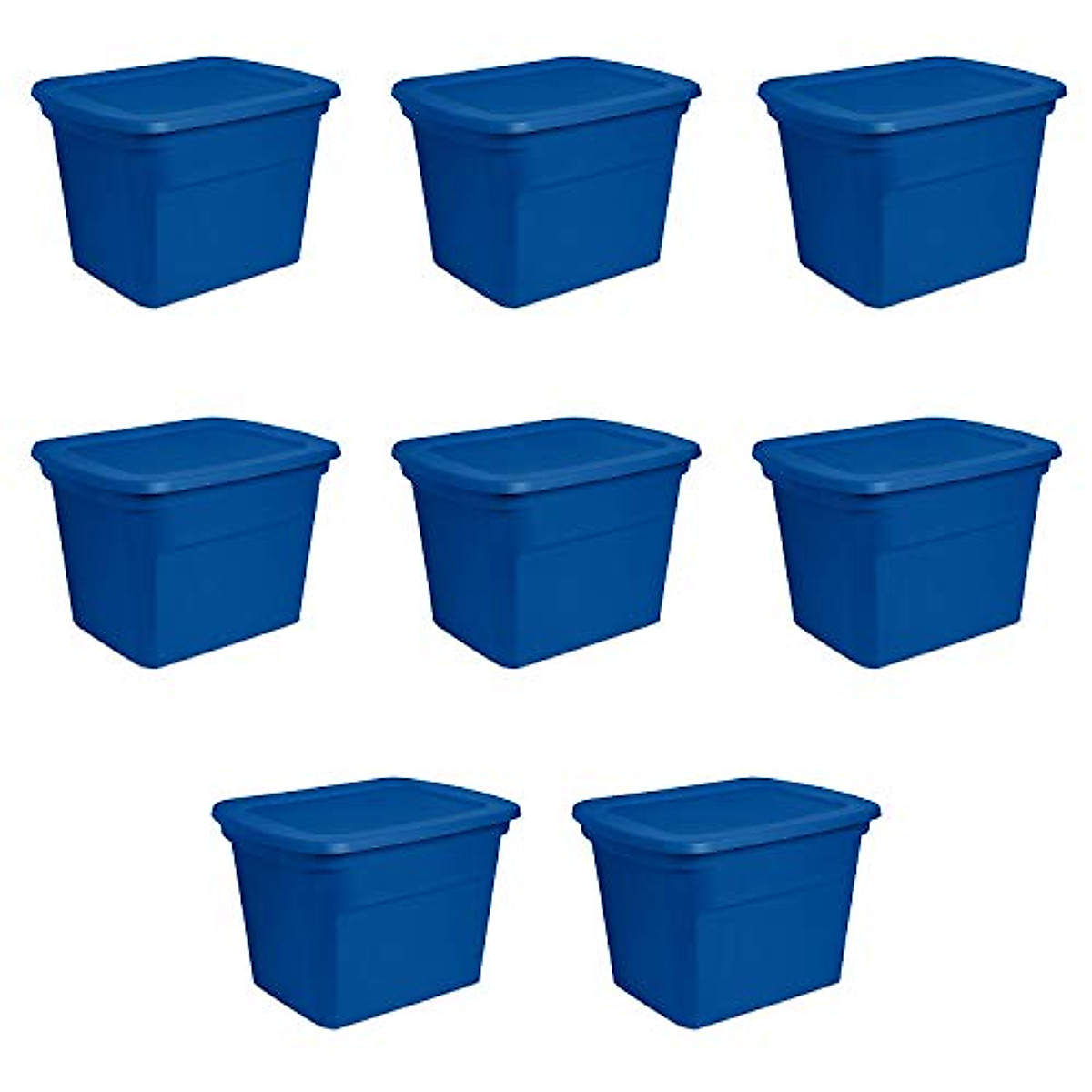 Sterilite 18 Gal./68 L Totes, Blue Morpho, 8
