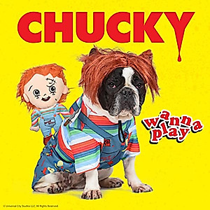 Universal Studios Horror CHUCKY 6" Plush Toy for Dogs | Medium Sized Squeaky Dog Toy, Dog Chew Toy with Squeaker | Horror Movie Toys for All Dogs, Official Dog Toy Product of Universal CHUCKY
