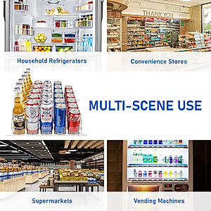 Nisorpa Drink Organizer For Fridge Dispenser, 5 Rows Soda Can Dispenser Water Bottle Organizer For Refrigerator Automatic Beverage Dispenser Pusher Glide Width Adjustable Beer Dispenser for Fridge