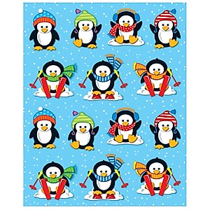 Carson Dellosa 84 Penguin Stickers for Kids, 6 Sheets of Holiday Incentives for Winter Crafts, Scrapbooking, Teacher Planner, Reward Chart, Stocking Stuffers, and School Supplies, Classroom Must Haves