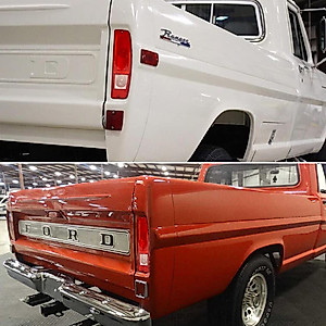 Tonsya For 1967-1972 Ford Styleside F100/250/350 TRUCK,1967-1974 Ford Econoline E100/200/300,1967-1977 Ford Bronco Rear Tail light housing Red housing