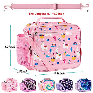 Choco Mocha 15 inch Llama Backpack with Matching Lunch Box for Girls