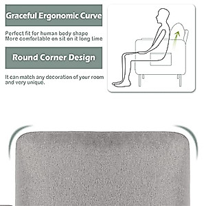 STHOUYN 72" W Sectional Sofa 3 Seat Couch, Mid Century Modern Sofa with 2 USB, Couches Sofas for Living Room Apartment Bedroom, Comfortable Small Couches for Small Spaces (Light Grey (3-Seater))