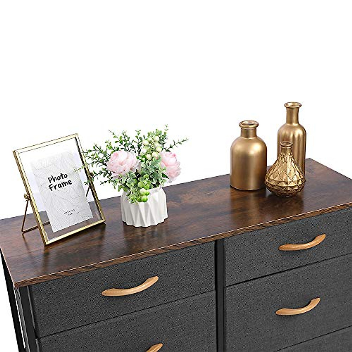 Vertical Furniture Storage Tower - Sturdy Steel Frame, Easy Pull Fabric Bins - Organizer Unit for Bedroom, Hallway, Entryway, Closets - 8 Drawers