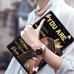 Case for iPad 10.2 9th / 8th / 7th Generation (2021/2020/2019 Model) 10.2 Inch, iPad Air 3 Case/10.5 Inch Pro,Smart Stand Cover Auto Sleep/Wake，African Americans Women Queen with Butterflies