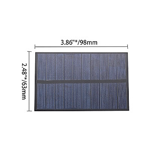 5Pcs Mini Solar Panels for Solar Power, 5V 175mA Mini Solar Panel Kit DIY Electric Toy Photovoltaic Cells Solar Epoxy Cell Charger 3.86"*2.48"(98mm*63mm)