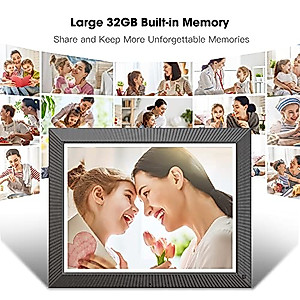 NETHGROW 16.2 inch Large WiFi Digital Photo Frame - Digital Picture Frame Wall Mountable, 32GB Touch Screen Motion Sensor Auto Rotate, Send Photos via Email/App Instantly, Unlimited Cloud Storage