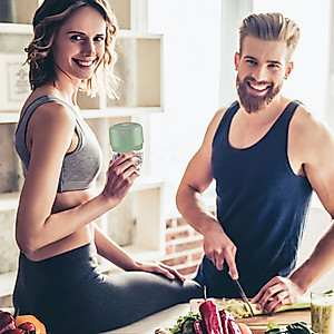 VRUPINZE Electric Herb Grinder, 3.5 Inch Large Grinders for Grinding Dry Fresh Herbs and Spice with Clear Chamber, Portable USB Charge Herb Grinder, Including Clean Brush and Tweezers, Gift Box, Green