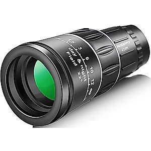 PankooMonocular 16X52 Hd Monocular for Adults-FMC Compact Monocular Handheld monocular Telescope for Birds Watching, Wildlife, Concert,Focus Scope with Wrist Strap, Gifts for Children