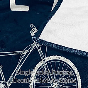 Plush Blanket Throw Blanket Warm Cozy Soft Microfiber Blankets, Bicycle Life is Good