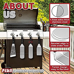 Joyfair 30Pcs Griddle Accessories Kit, Outdoor BBQ Flattop Grill Tool Set with Melting Dome for Camping Grilling Teppanyaki, Include Stainless Steel Basting Cover Burger Press Turner Spatula