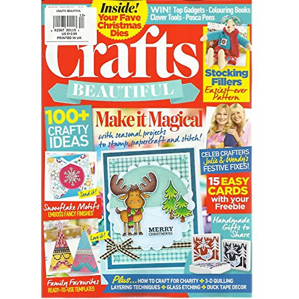 CRAFTS BEAUTIFUL MAGAZINE, 100 + CRAFTY IDEAS DECEMBER, 2016 ISSUE,300