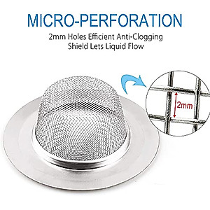 MLD Kitchen Sink Strainer Stainless Steel, kitchen Sink Drain Strainer, Sink Strainers for Kitchen Sinks (Inner Ring Size- 4 CM, Material-Stainless Steel)