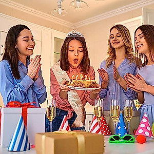 30th Birthday Decorations for Girls, Rose Gold Sweet Rhinestone Tiara Crown, Happy Birthday Cake Toppers, Birthday Queen Sash with Pearl Pin, Number Candles