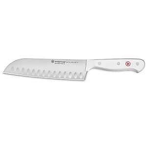 WÜSTHOF Gourmet White 7" Hollow Edge Santoku Knife