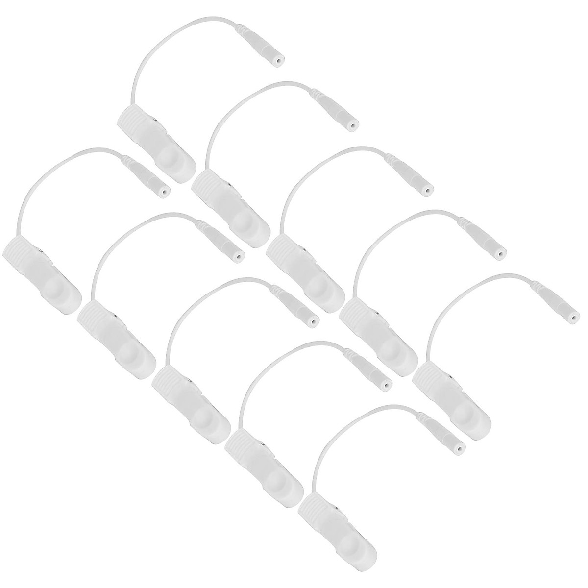 GOTOTOP Electrode Connection Cable, 10pcs 2.0mm Ear Clip Electrode Connecting Wires Pin Snap Connecting Cable for Digital TENS Massage Machine