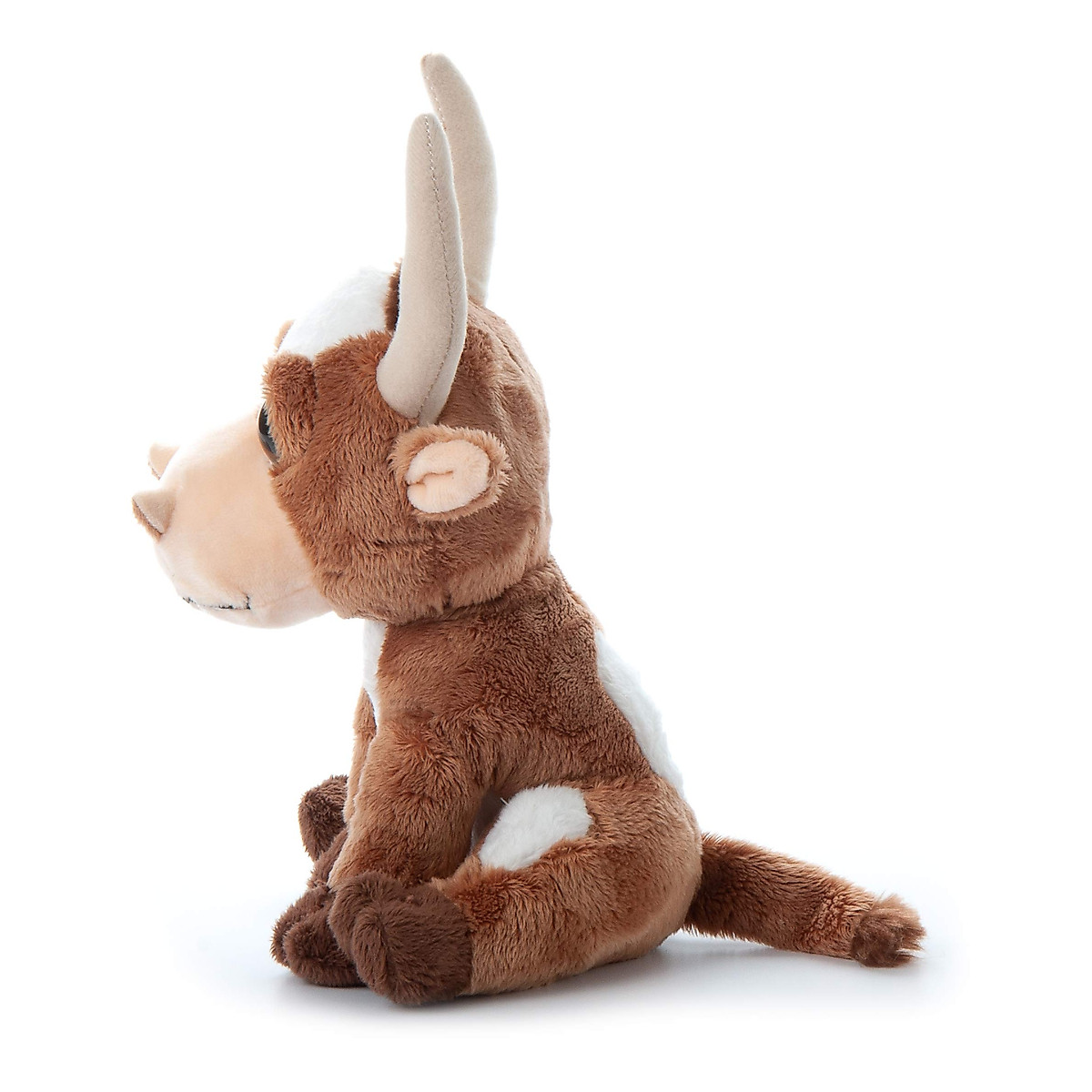 The Petting Zoo Longhorn Stuffed Animal, Gifts for Kids, Bright Eye Zoo Animals, Longhorn Plush Toy 7 inches