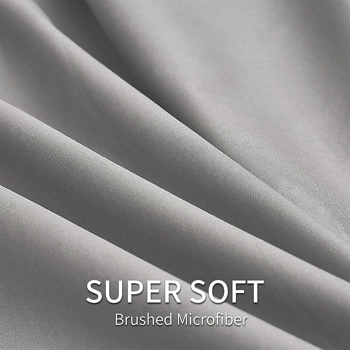 EaseHome Grey Full Size Sheets -Deep Pocket to 18 inches Mattress 4 Piece - Premium Bedding Sheets & Pillowcases Collection-Extra Soft