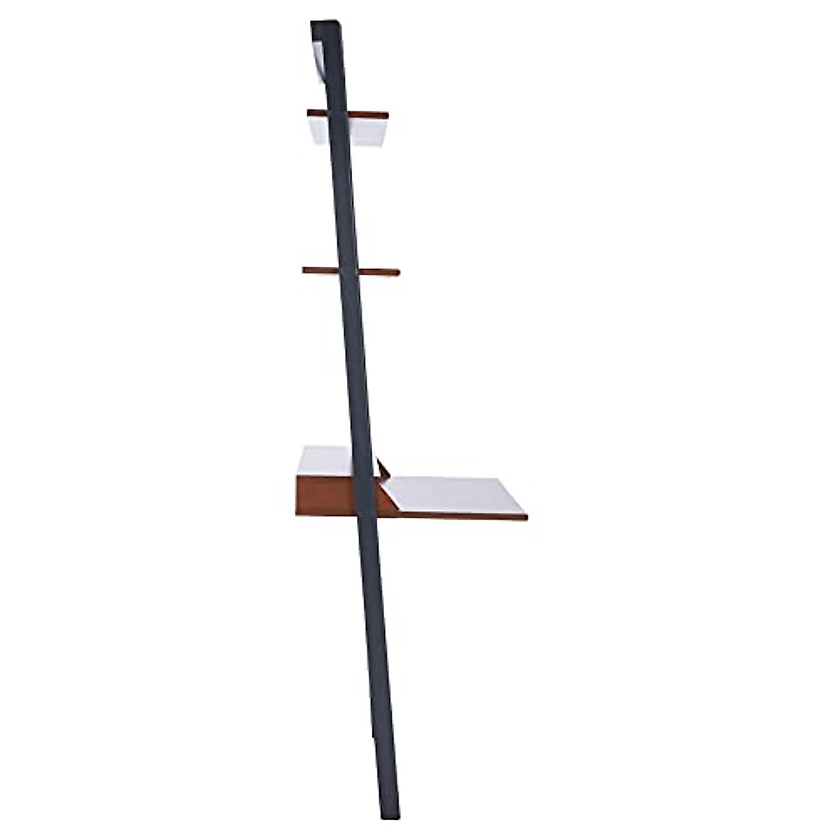 Safavieh Home Collection Pamella Honey Brown and Charcoal 2-Shelf Leaning Desk DSK9400A, 0