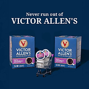 Victor Allen 's Coffee K Cups Single Serve Light Roast Coffee Keurig 2 Brewer Compatible, Morning Blend, 80 Count (Pack of 1)