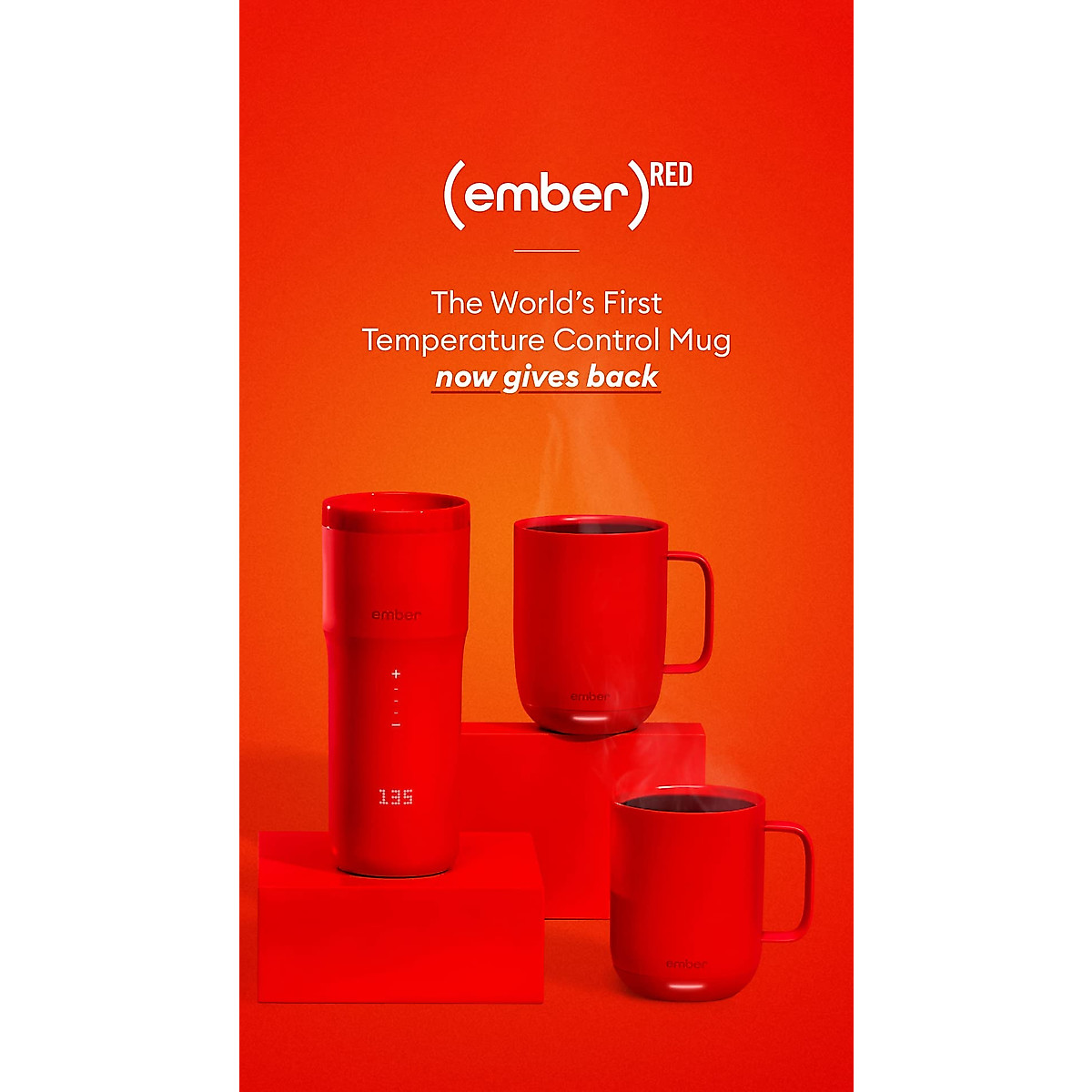 Ember Temperature Control Smart Mug 2, 10 Oz, App-Controlled Heated Coffee Mug with 80 Min Battery Life and Improved Design, (PRODUCT) RED