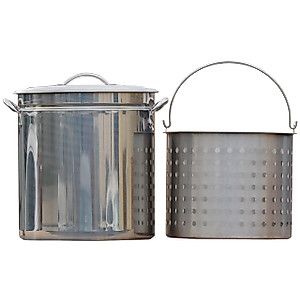 King Kooker KK44SR Ridged Stainless Steel Pot, 44-Quart,Multi,OS