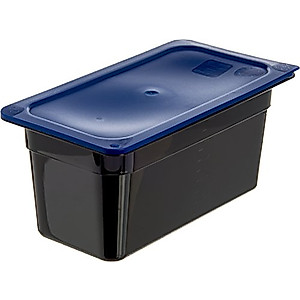 Carlisle FoodService Products 3058060 Smart Lids Third Size Polyethylene Lid, Dark Blue (Pack of 2)