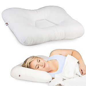 Core Products Tri-Core Cervical Support Pillow for Neck , Shoulder , and Back Pain Relief ; Ergonomic Orthopedic Contour - for Back and Side Sleepers ; Assembled in the USA - Firm , Full Size