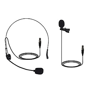 Phenyx Pro PTU-5000 Wireless Lapel Microphone with Mini XLR Jack, Unidirectional Condenser Cartridge, Ideal for Stage, Church, Conference, Interviews, Video Recording