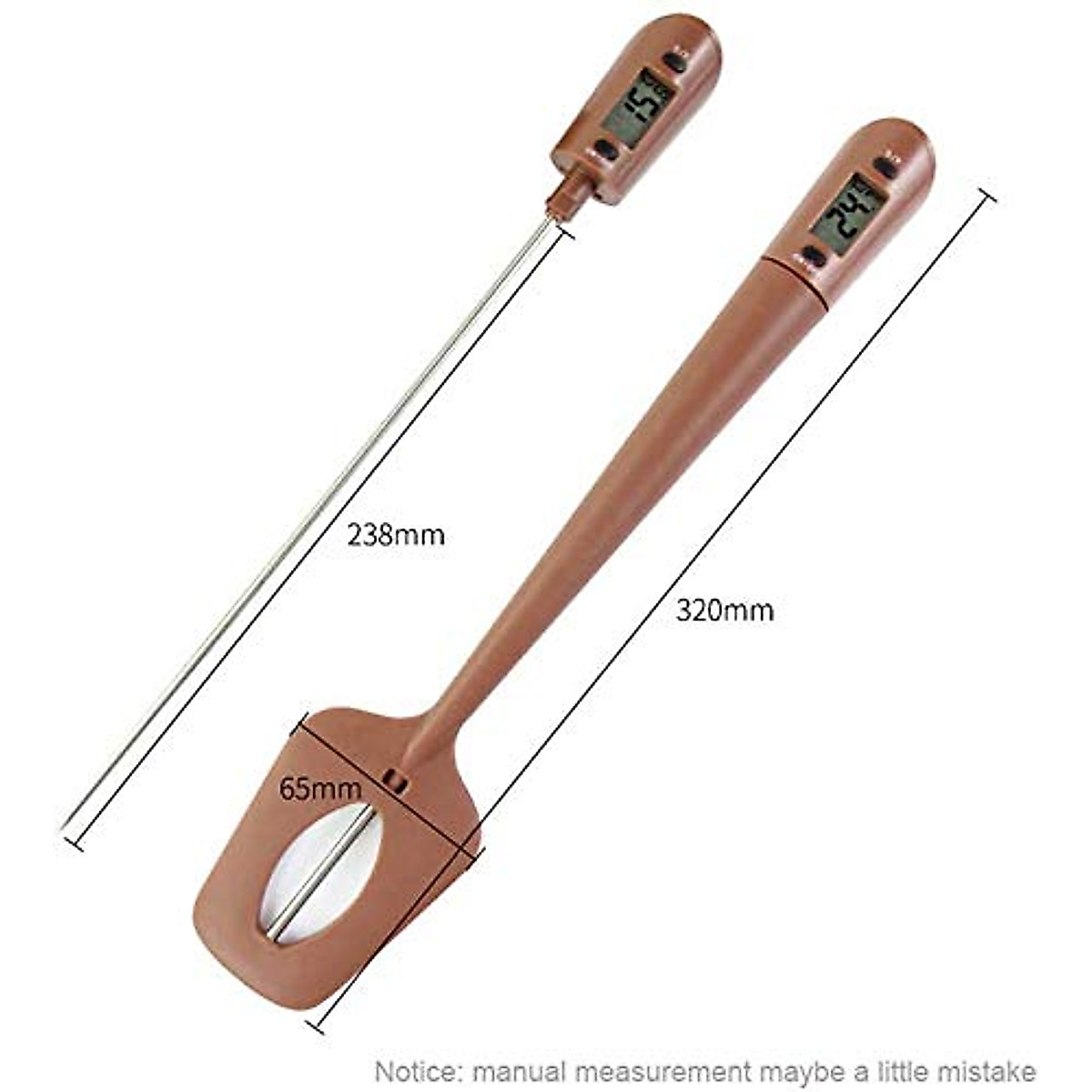 Efeng Candy Thermometer Spatula,Digital Cooking Thermometer with Pot Clip – Silicon Spatula with Meat Thermometer, Instant Read Thermometer Spatula for Candy,Chocolate,Grill Meat Cooking