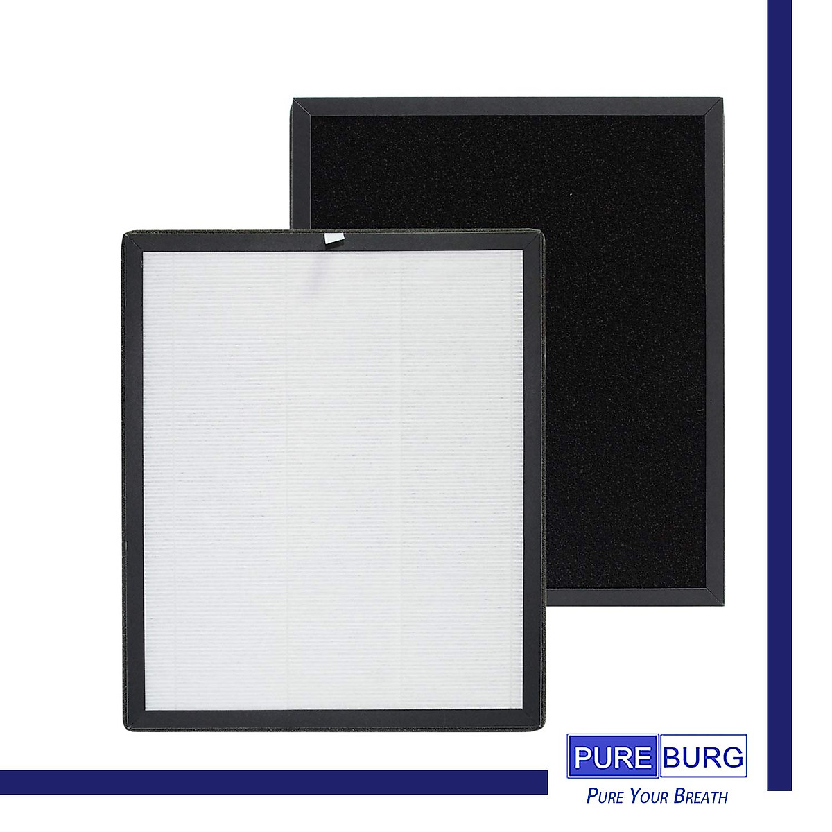 PUREBURG WA777 Replacement True HEPA Filter Compatible with Wagner Switzerland WA777, 883, 885, 886 Series/LEMARC USA WA777 Air Purifiers, H13 2-Pack