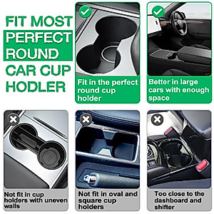 Cup Holder Tray for Car, Drink Holder Expander Compatible with Yeti 20/26/30 oz Hydro Flasks 32/40 oz Nalgenes 30/32/38/48 oz Camelbak 32/40 oz Detachable Tray Table