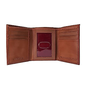 Rawlings Baseball Stitch Trifold Wallet Brown