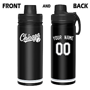 ANTKING Chicago Tumbler Travel Mug Coffee Cup Custom Name Number for Men Women Youth Gifts