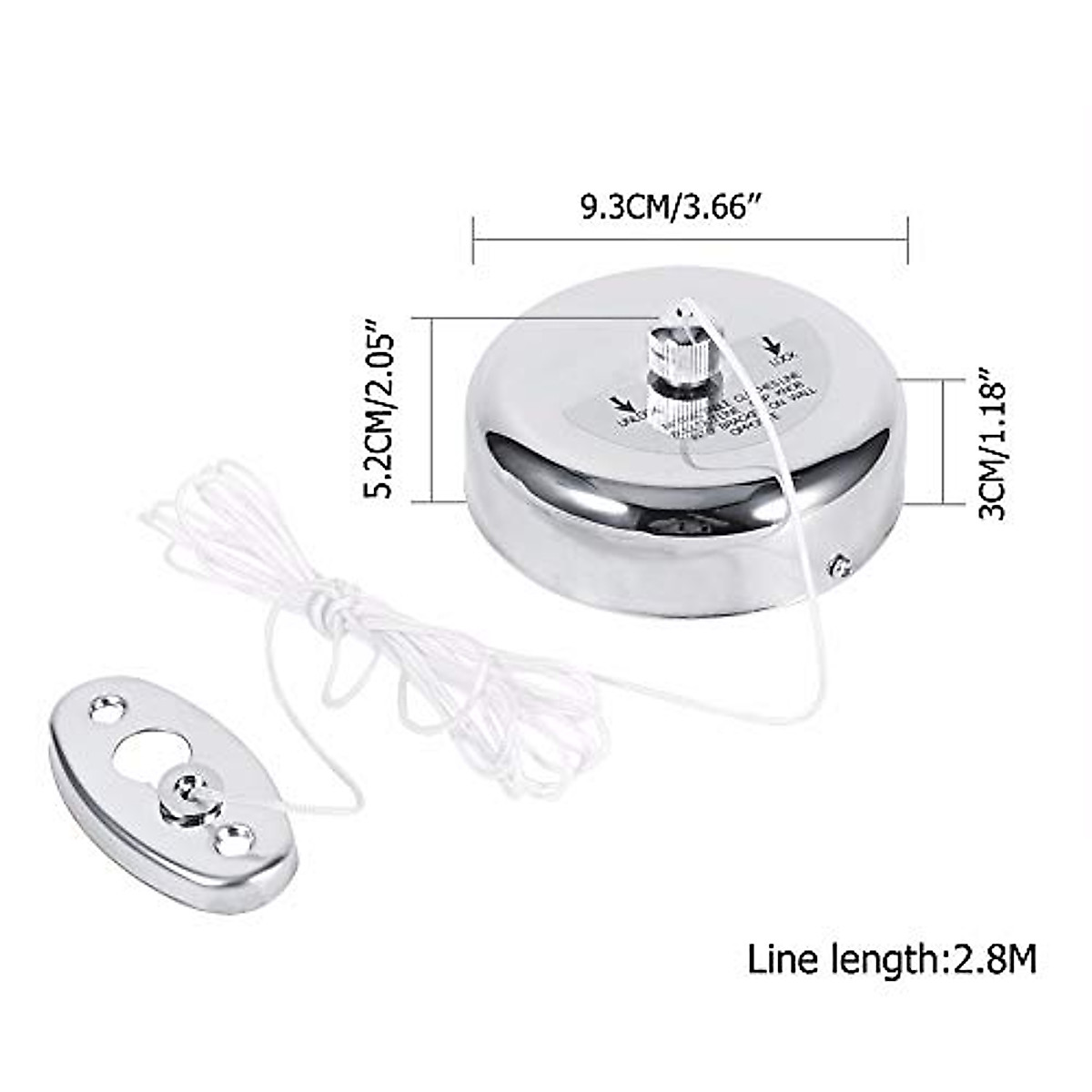 Fivean Retractable Clothesline, 304 Stainless Steel Clothes Line Dryer with Heavy Duty Adjustable Stainless Steel Rope String for Hanging Drying Bathroom, Laundry, Hotel, Indoor & Outdoor