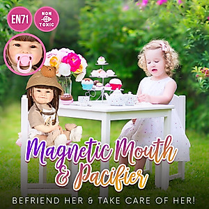 DOLLHOOD 18-Inch Reborn Baby Dolls -Pack of 2 - Realistic Baby Doll with Complete Baby Doll Accessories Soft 360° Movable Arms and Legs. Includes Birth Certificate