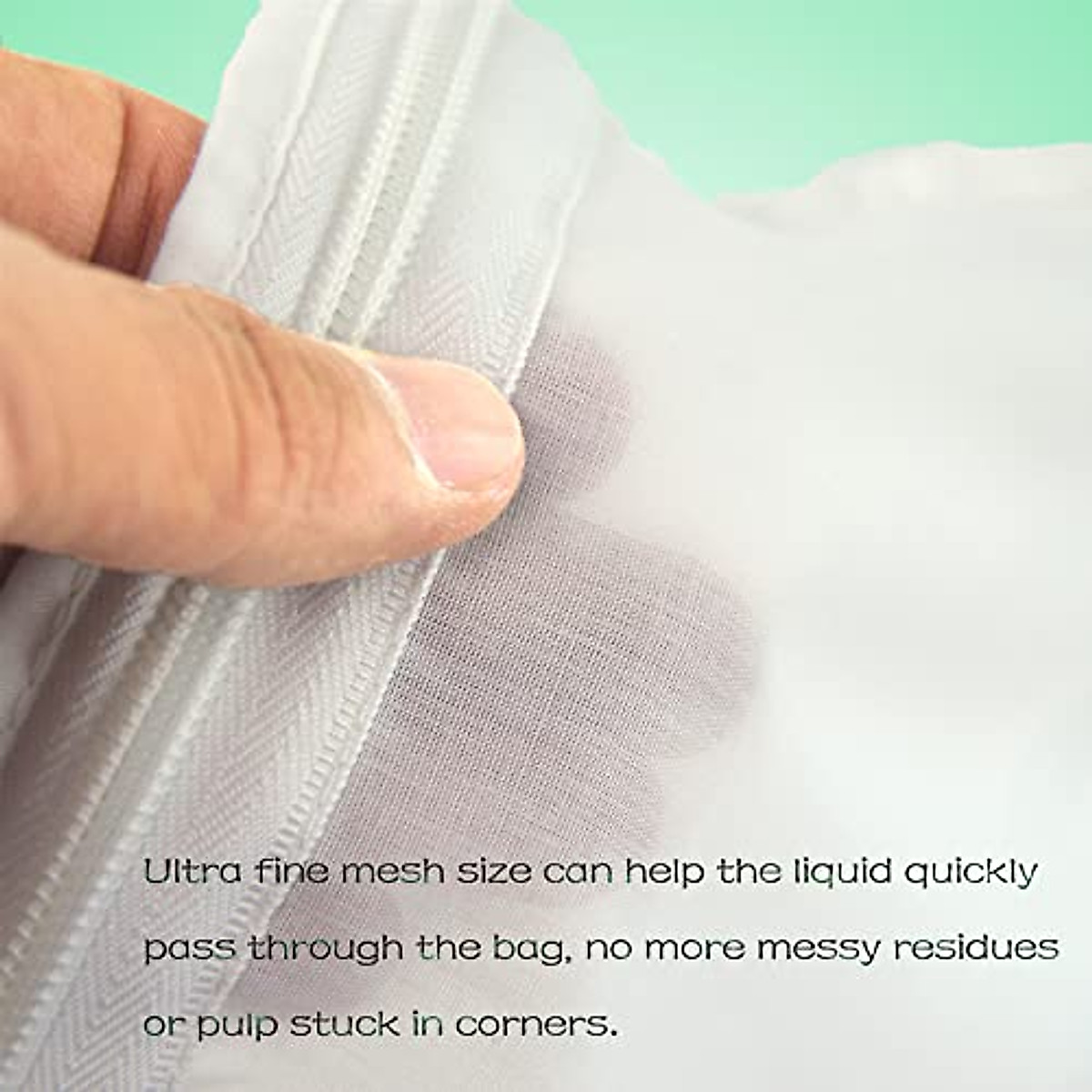 WMKGG Ultra Fine Mesh Strainer Bags, Reusable Mesh Filter Bags with Stainless Steel Handle Frame for Filter NutMilk, Coffee, Milk, Butter, Juices and Fresh Cheese (Small Size)