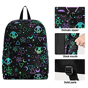 MNSRUU Backpack for School Skulls Laptop Backpack Bookbags Casual Daypack Fits 15.6 in Laptop