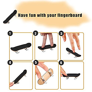 Lazmin Wood Finger Skateboard Alloy Stent Bearing Wheel Fingerboard Novelty Toy Reduce Pressure Kids Gifts(White)