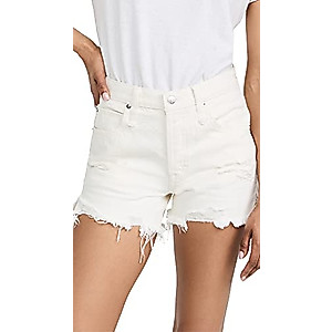 Free People Women's Makai Cutoff Jean Shorts, Bright White, 26