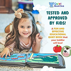 Quiet Book Busy Book for Toddlers Montessori Book Airplane Activity Toy for Car Preschool Travel Activities Road Trip