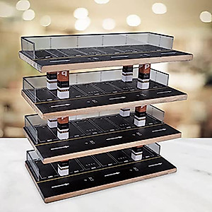 Colcolo 1/64 Scenery Diorama Parking Lot Vehicle Garage Acrylic Showcase Tabletop, Simulation Parking Lot Display Case Desktop Decor