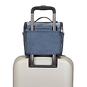 Kipling New Kichirou Metallic Lunch Bag Admiral Bl Met