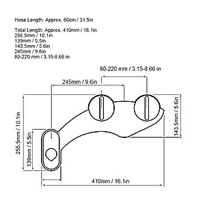 WOHPNLE Toilet Bidet Attachment, Dual Nozzle Single Cold Water Toilet Bidet Sprayer Nonelectric Toilet Attachment for Bathroom(EU (3/8))