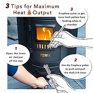 Q-Stoves Outdoor Wood Pellet Patio Heater Q-Flame Q05C, Eco-Friendly Heater, for Patio, Camping and Going Off-Grid (Stove)